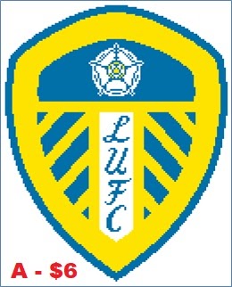 EASY PATTERNS: Leeds United FC cross-stitch pattern