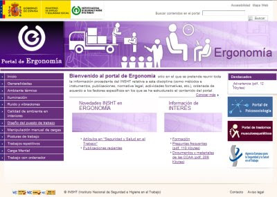 PRL 2.0: Portal de Ergonomía del INSHT