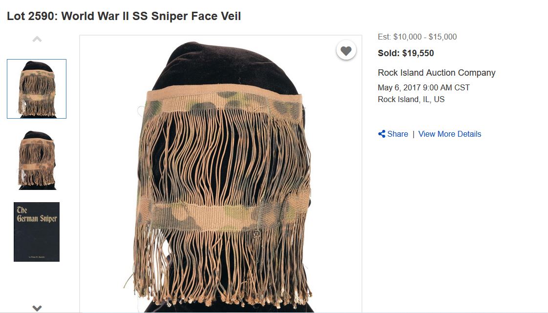 SOUVENEZ-VOUS 44: WAFFEN SS FACE VEIL