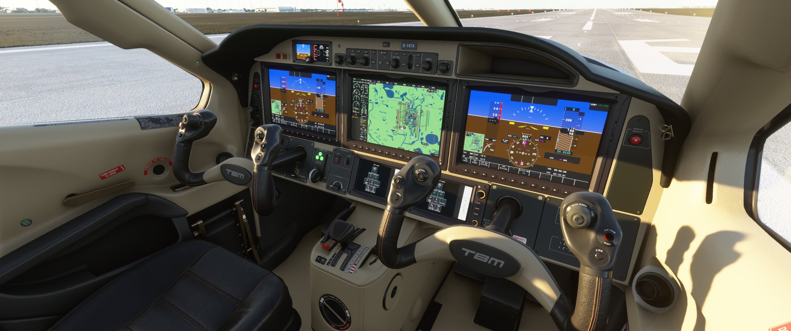 MSFS2020 - TBM 930 Cockpit Black Style Livery - V.2.1