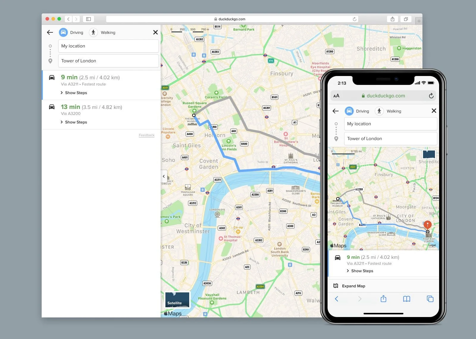 DuckDuckGo launches new map feature powered by Apples MapKit JS ...