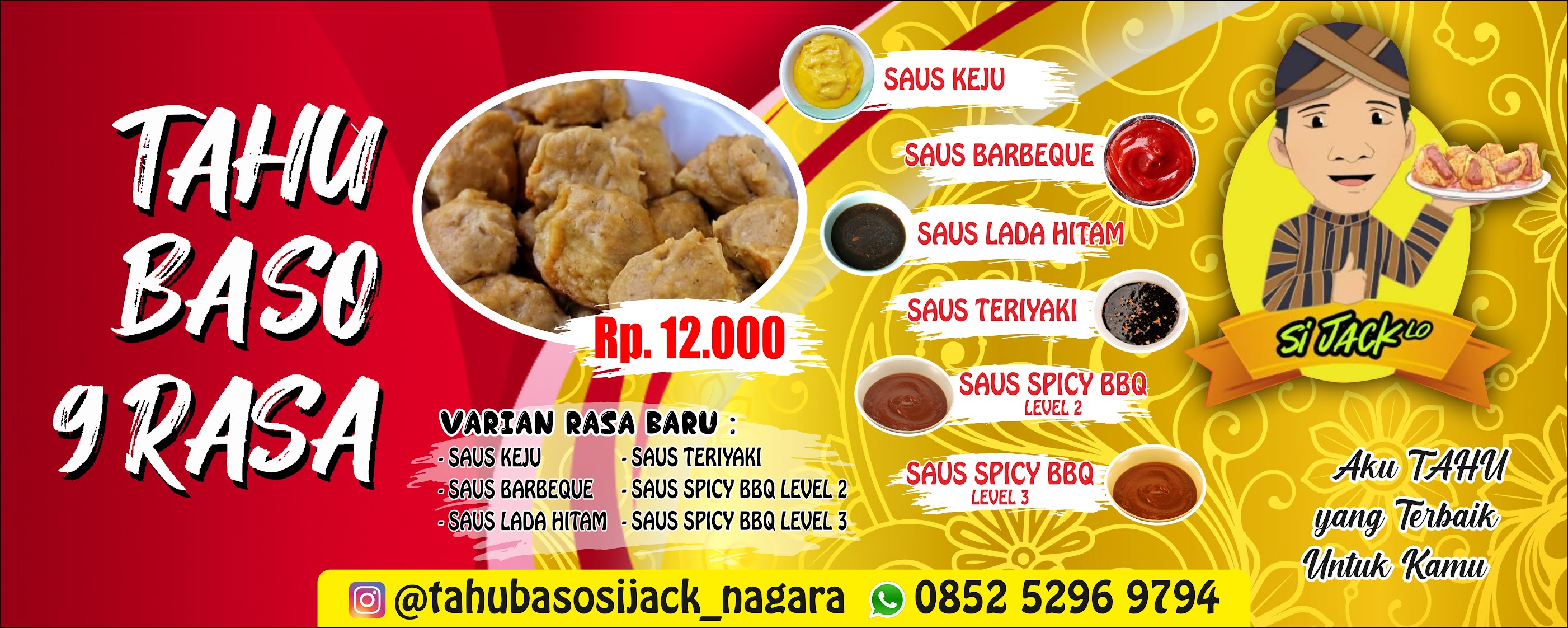 SPANDUK POSTER TAHU BASO 9 RASA