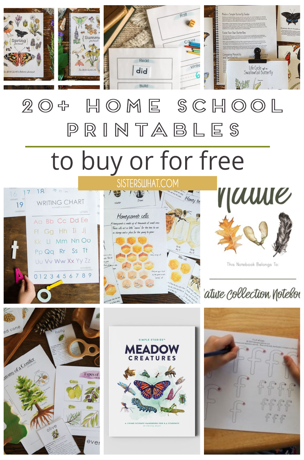Home School Printables Resources to Buy and for Free - Sisters, What!