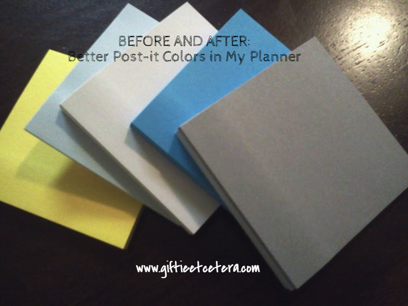 Before and After: Better Post-it Colors for My Planner | Giftie ...