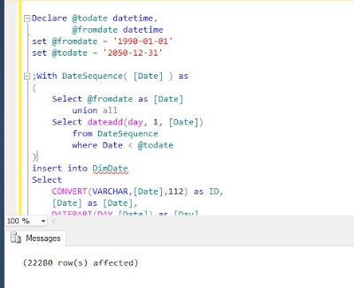 Microsoft Business Intelligence: Generate a calendar in sql server Date ...