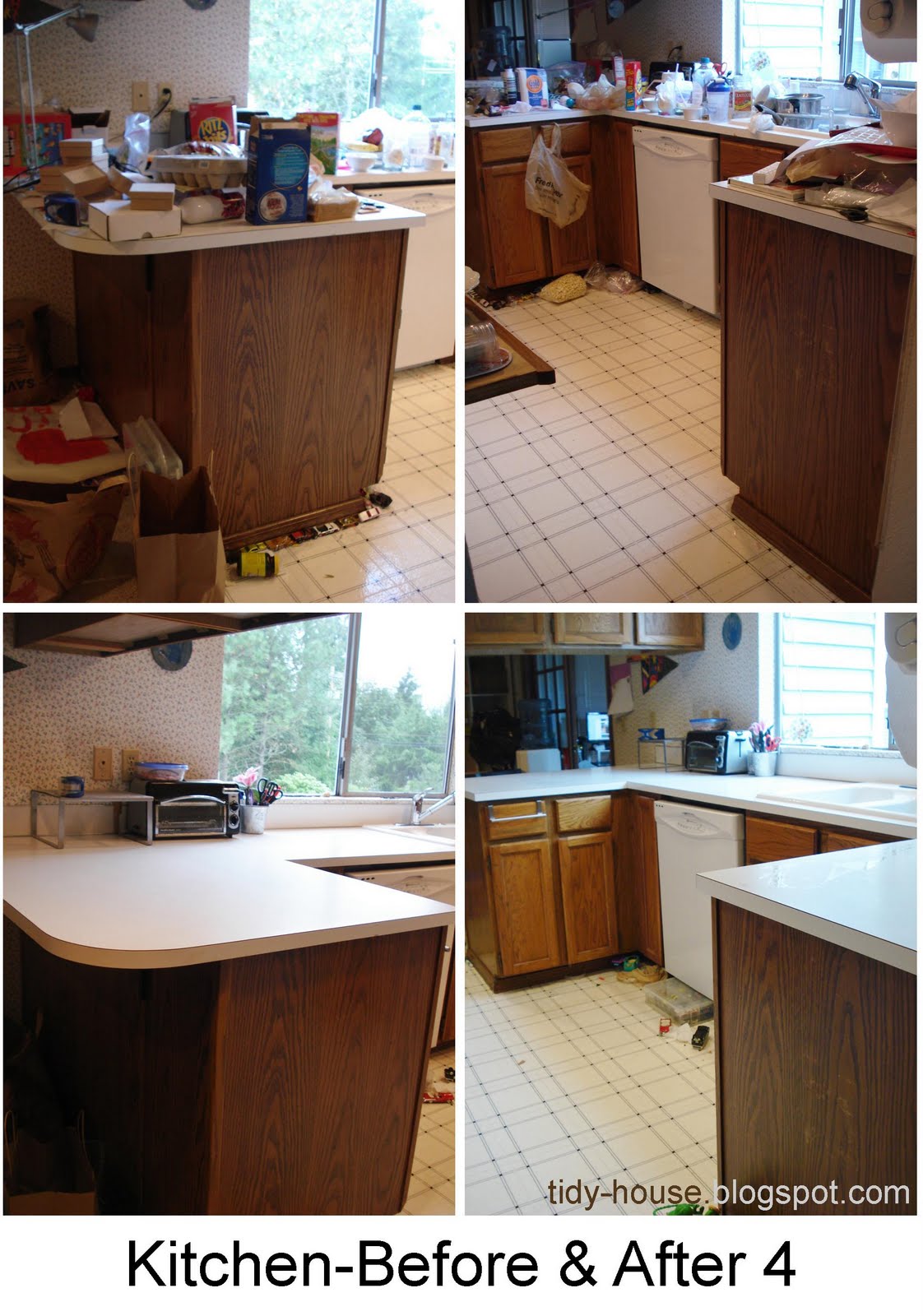 Tidy House: Final Kitchen-Before and After