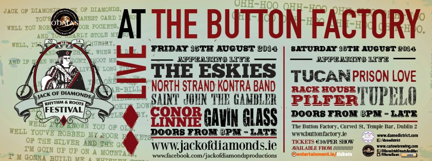 .: Heads up to our Dublin Friends, we'll be playing in the Button ...