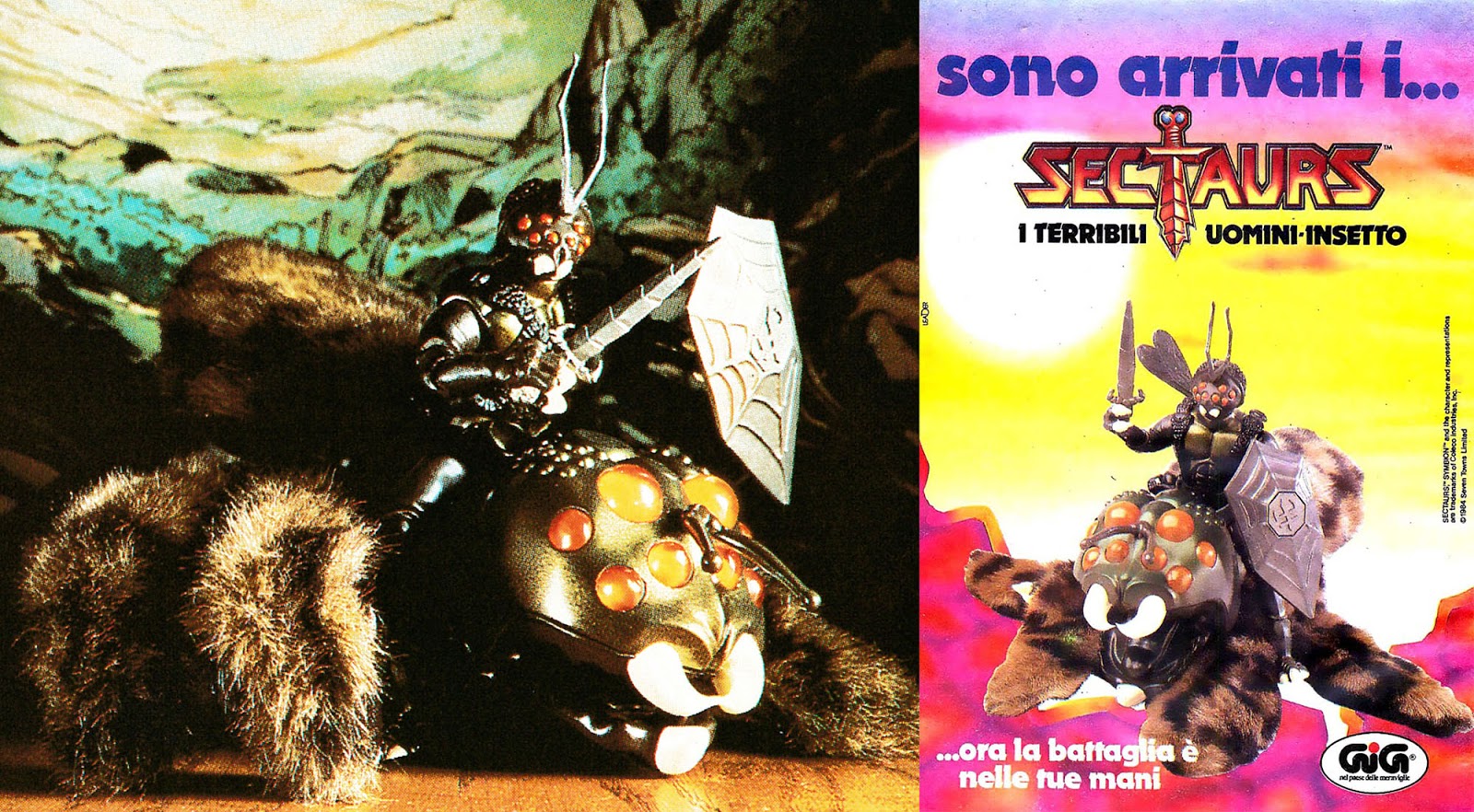 Sectaurs, i terribili uomini-insetto... cugini di Rambo (eh?)