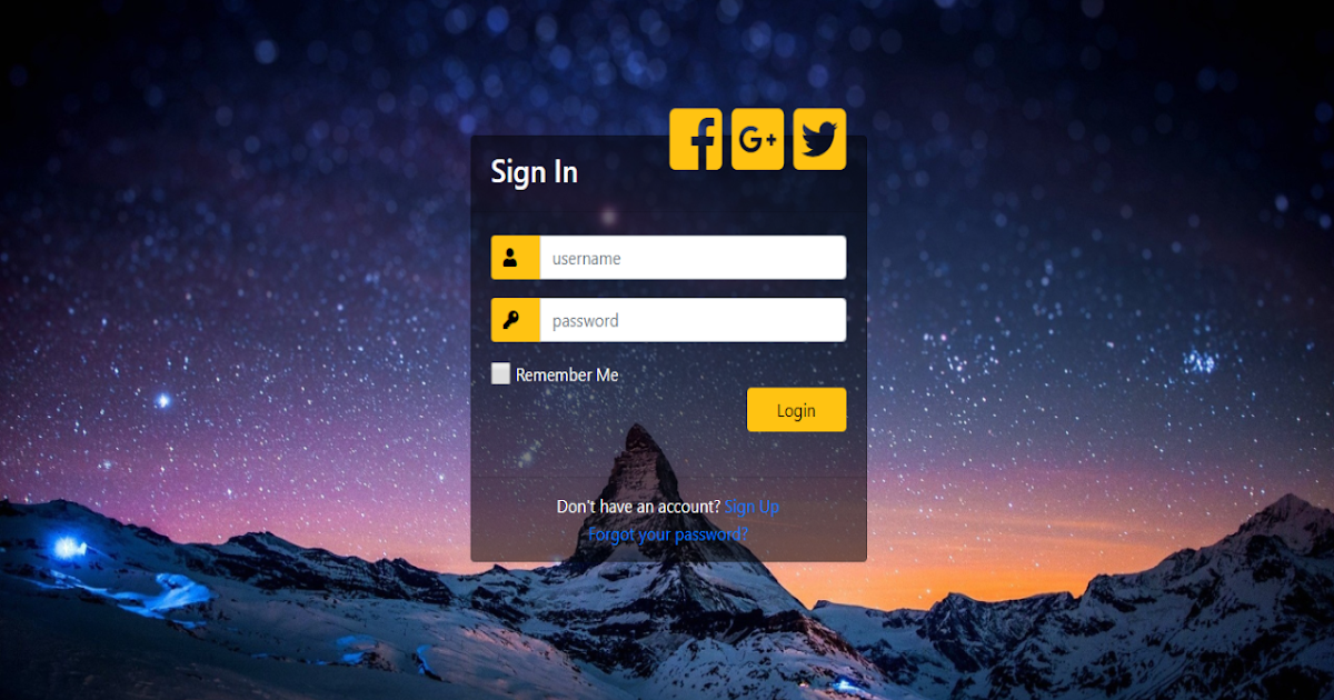 Awesome Login Form Using HTML & CSS & Bootstrap Awesome Login Form Using HTML & CSS & Bootstrap