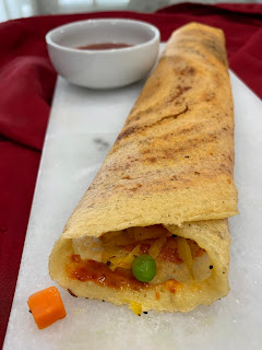 The Sizzling Pan: Schezwan Cut Dosa