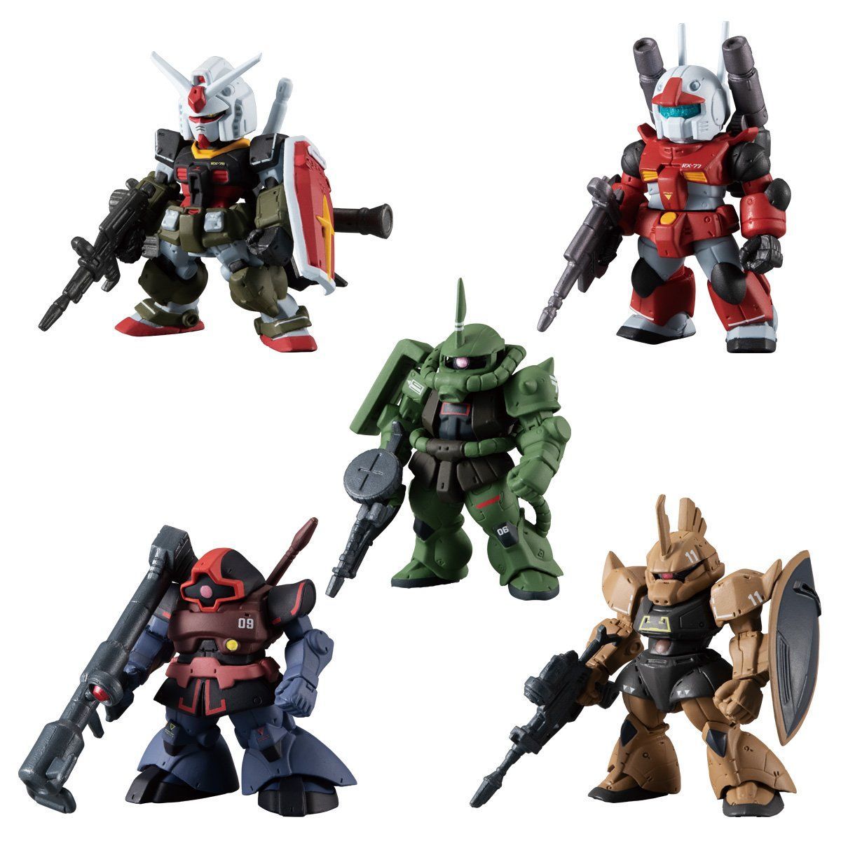 P-Bandai: FW Gundam Converge CORE Mobile Suit Gundam REAL TYPE 5 Piece ...
