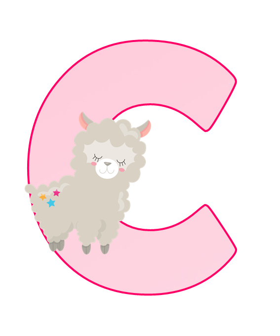 Kits imprimibles gratis : Abecedario y números llama