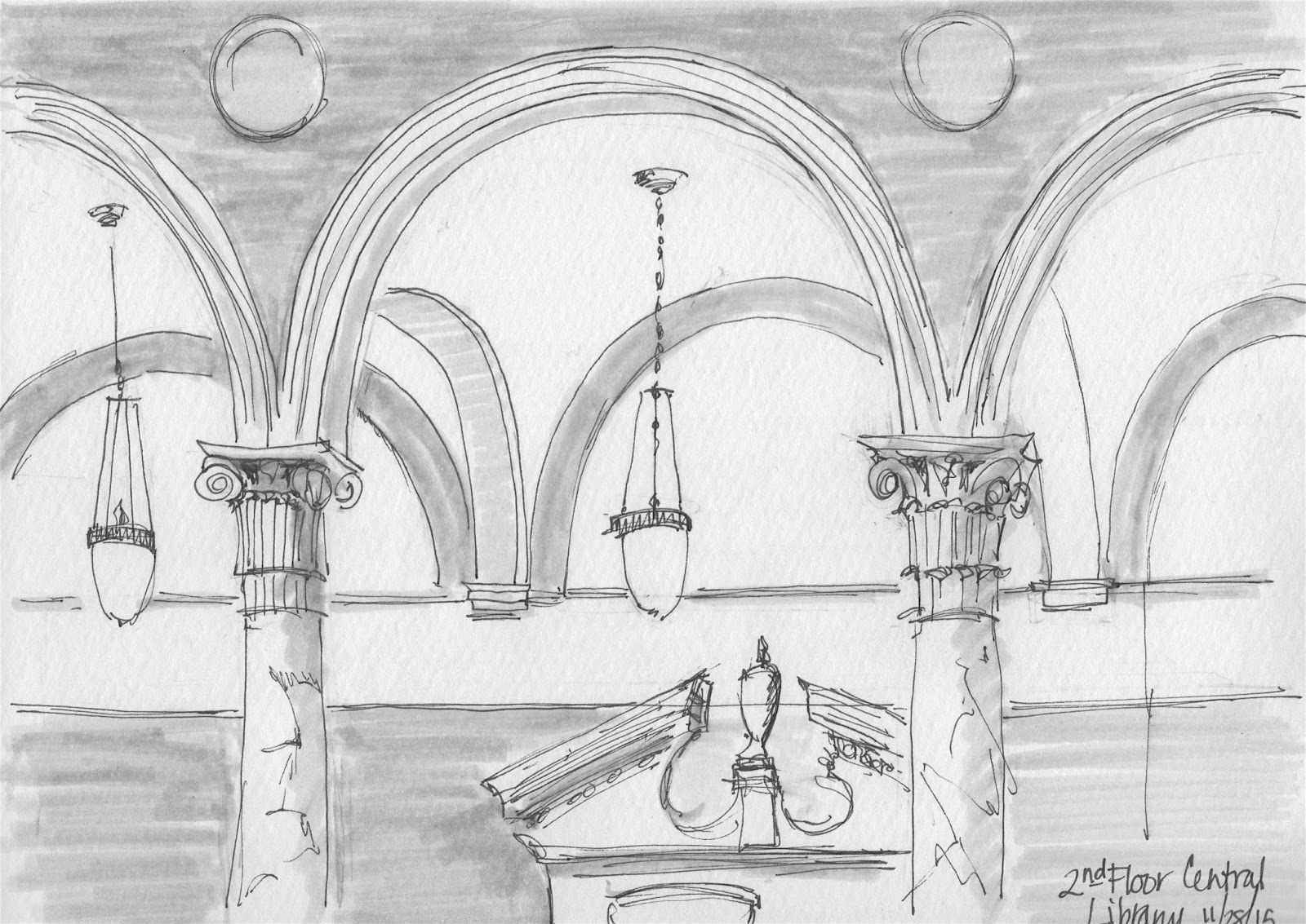 Urban Sketchers Portland: Library Sketch Crawl