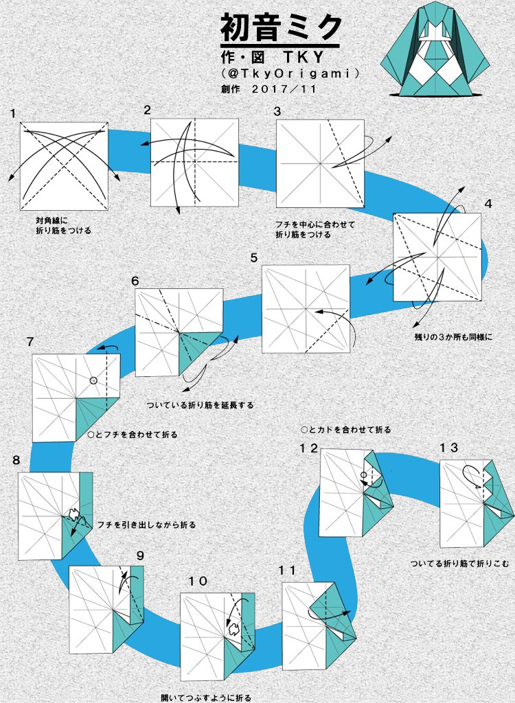 Diagram Hatsune Miku-Tsy - Ruby Book Origami