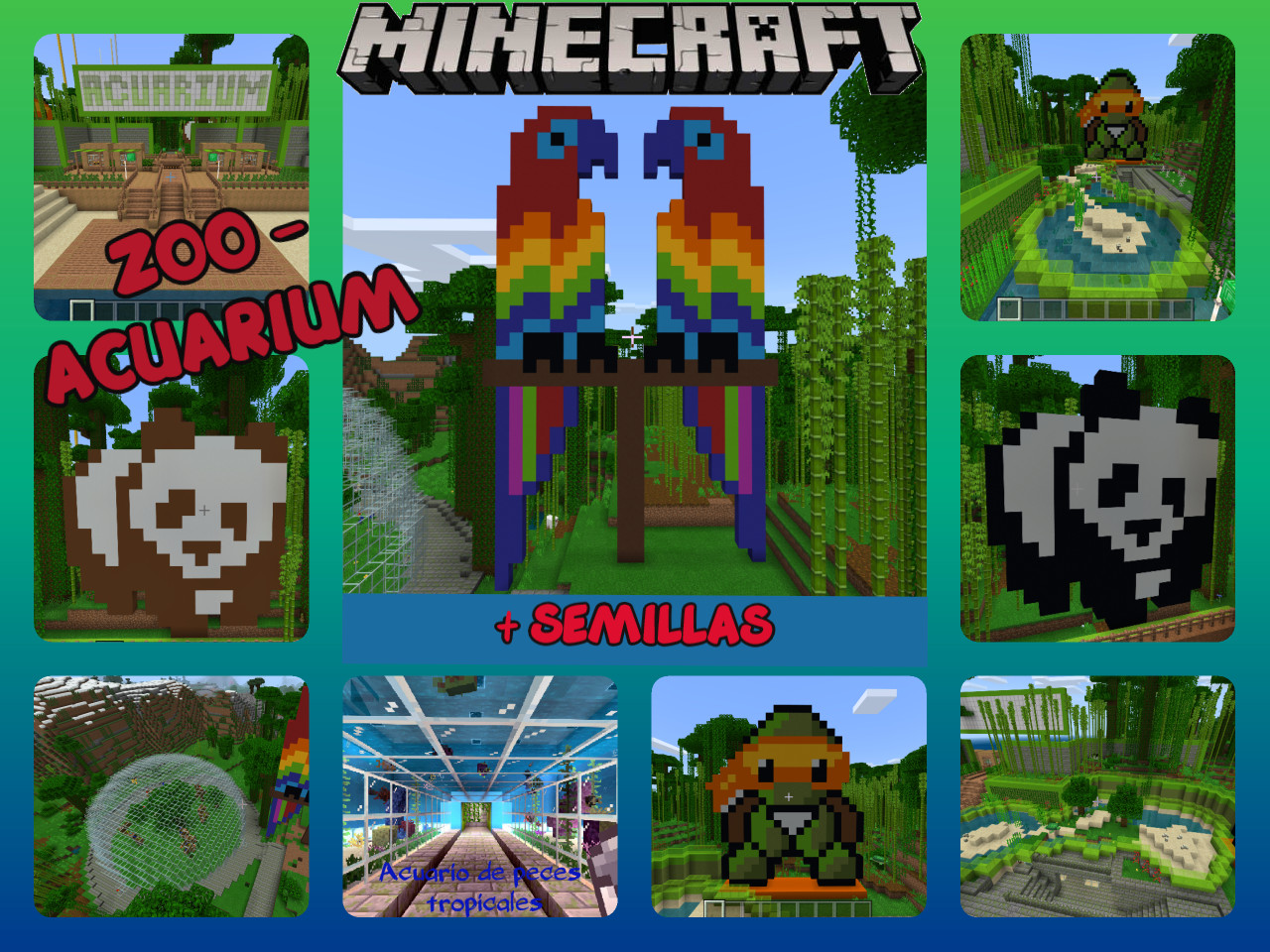 MINECRAFT WINDOWS 10: TUTORIALES, SEMILLAS Y PIXEL ART