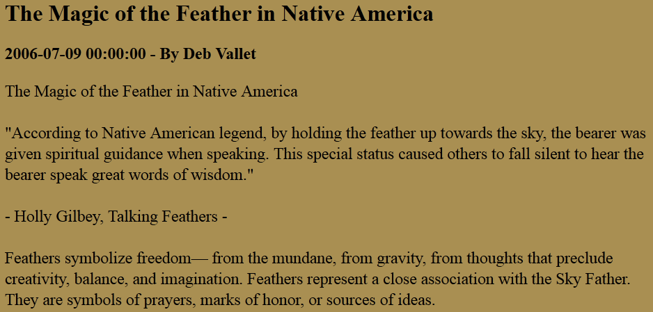 TranceSendDance: When American Americans lend their feather to General ...