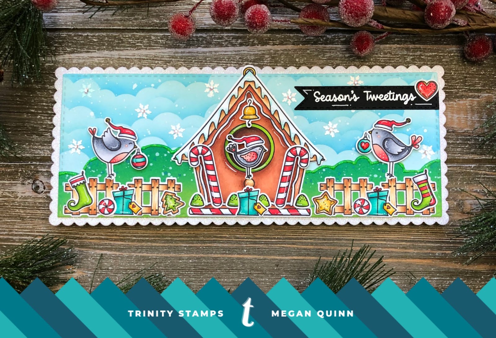 Trinity Stamp Guest Design Spot: Slimline Gingerbread House Card