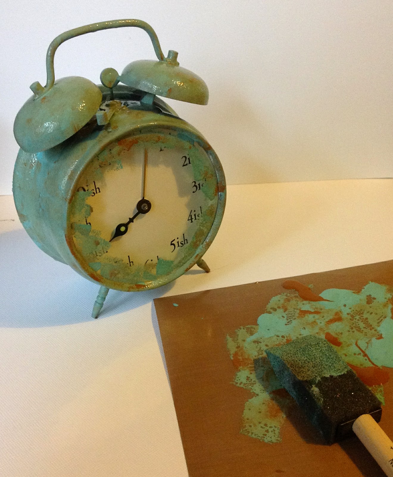 PaperArtsy: 2015 #2 Patina Clock {by Lou Collins}
