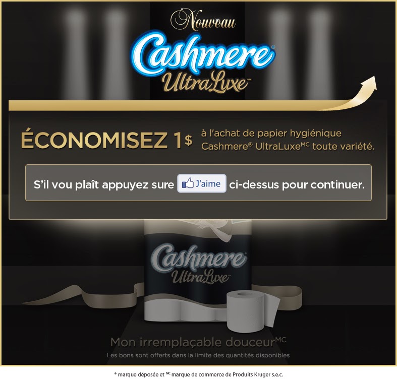 Économisez 1$ sur tout papier hygiénique Cashmere Ultra Luxe