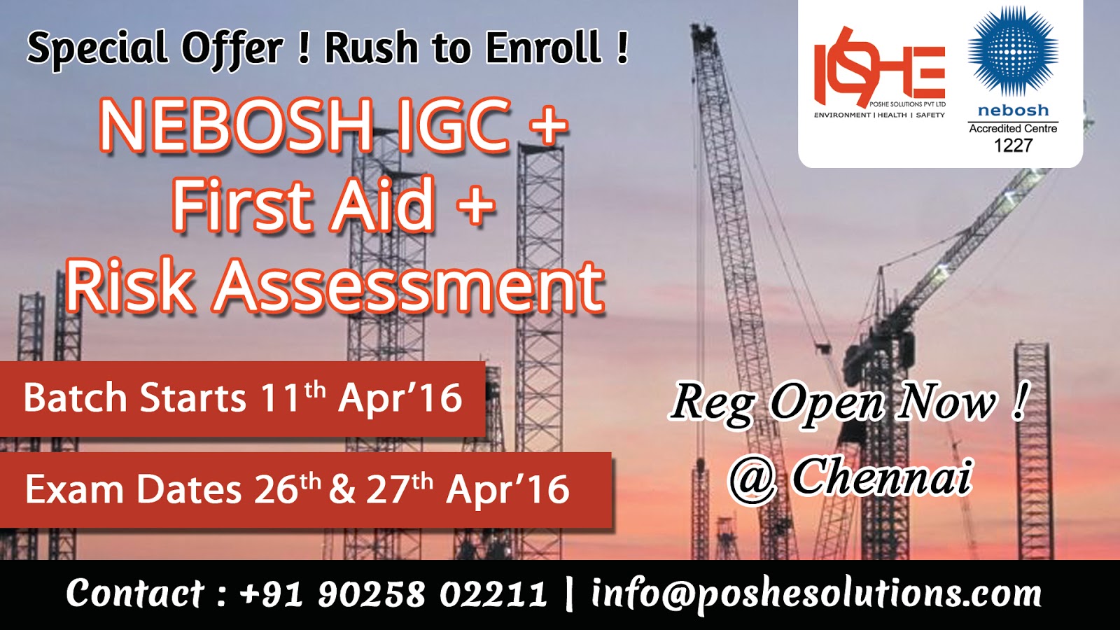 Nebosh IGC Course Training in Chennai: NEBOSH IGC Training in Chennai Nebosh IGC Course Training in Chennai: NEBOSH IGC Training in Chennai
