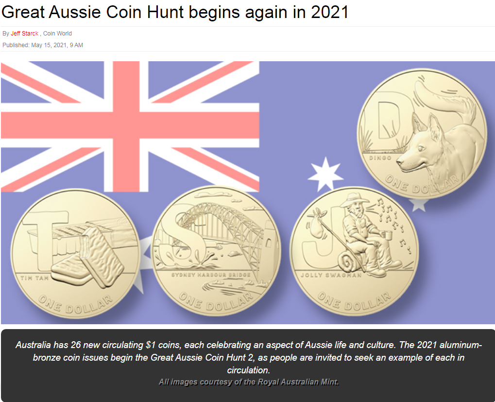 Just Watching the Wheels Go Round: Great Aussie Coin Hunt Begins Again ...