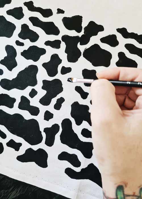 How to Stencil on Fabric | FREE Cow Print Printable Template | Now ...