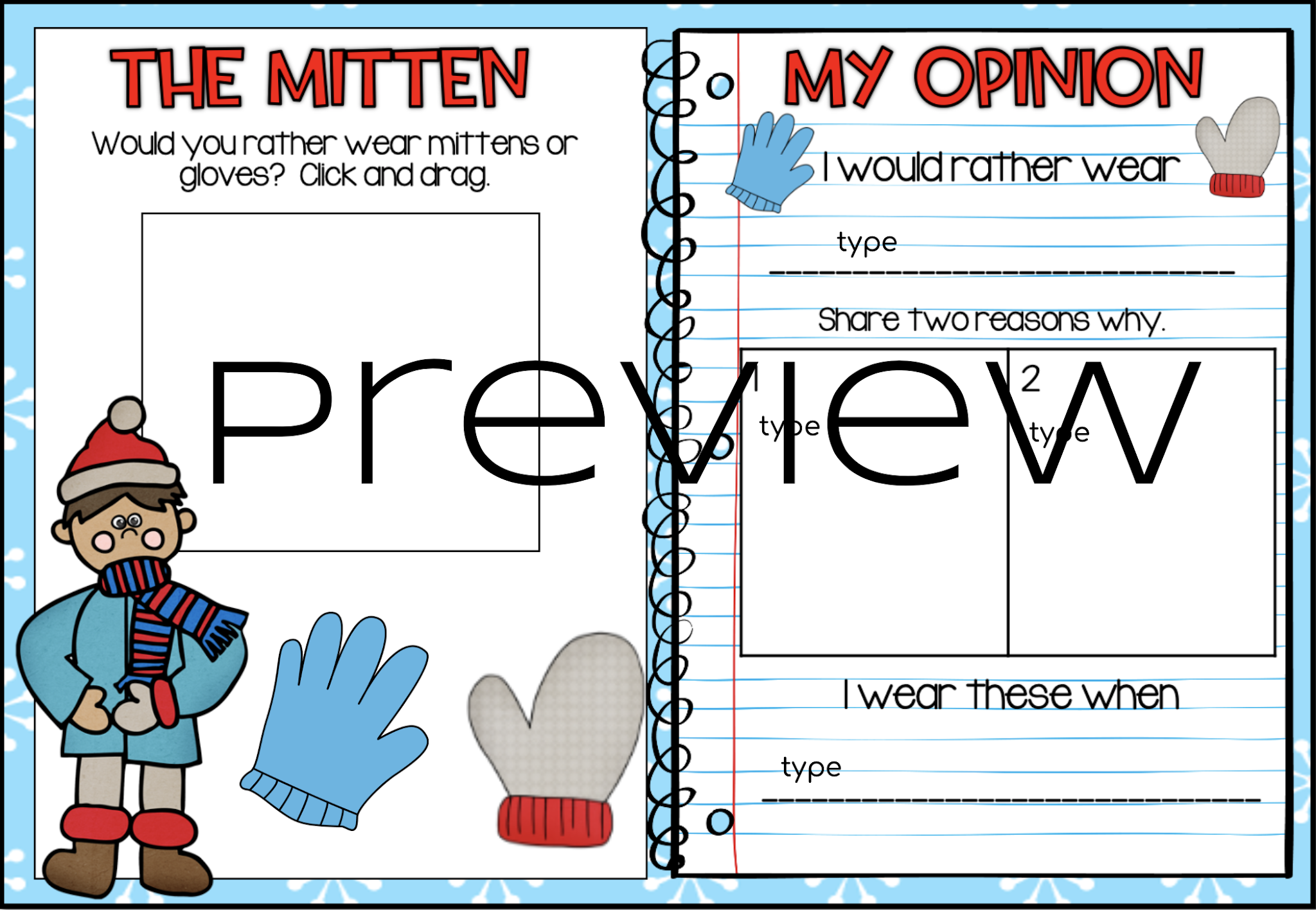 1st Grade Hip Hip Hooray!: The Mitten