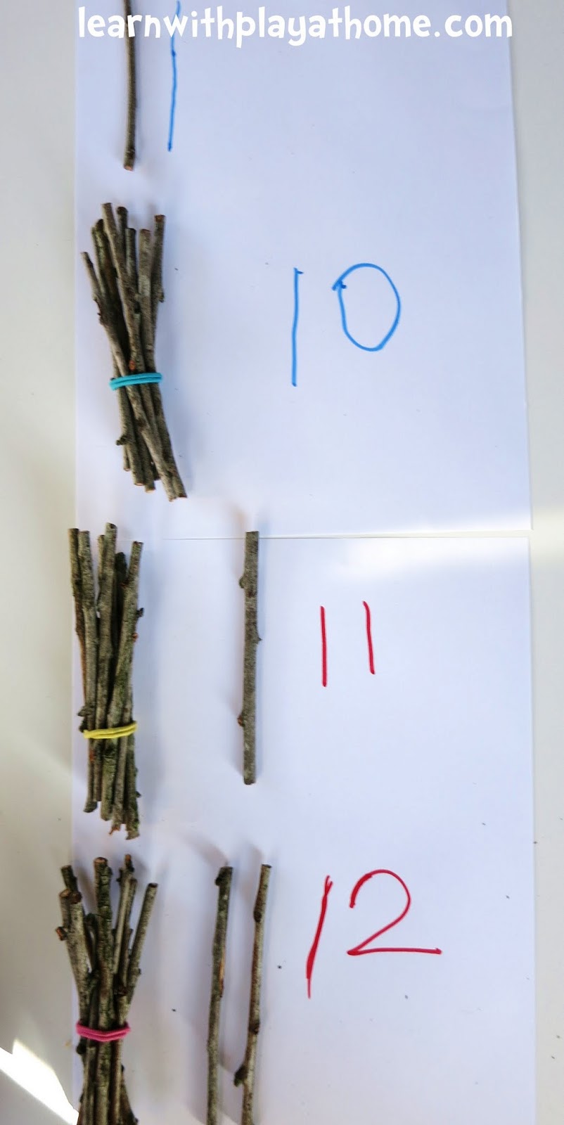 Learn with Play at Home: Counting and Grouping with Sticks. Playful Maths