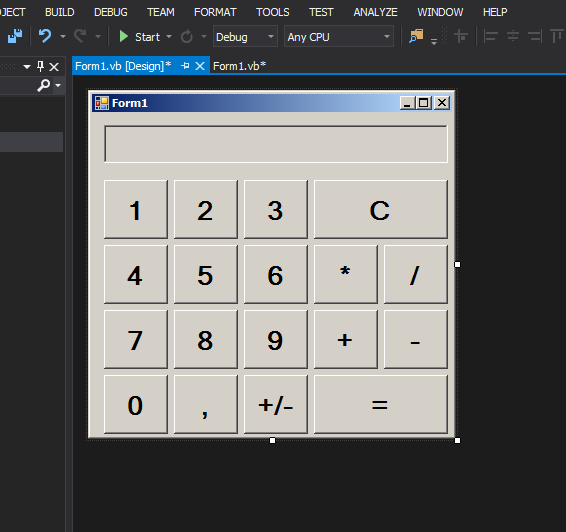 Poradnik Visual Basic.Net: 12 Vb.Net prosty kalkulator