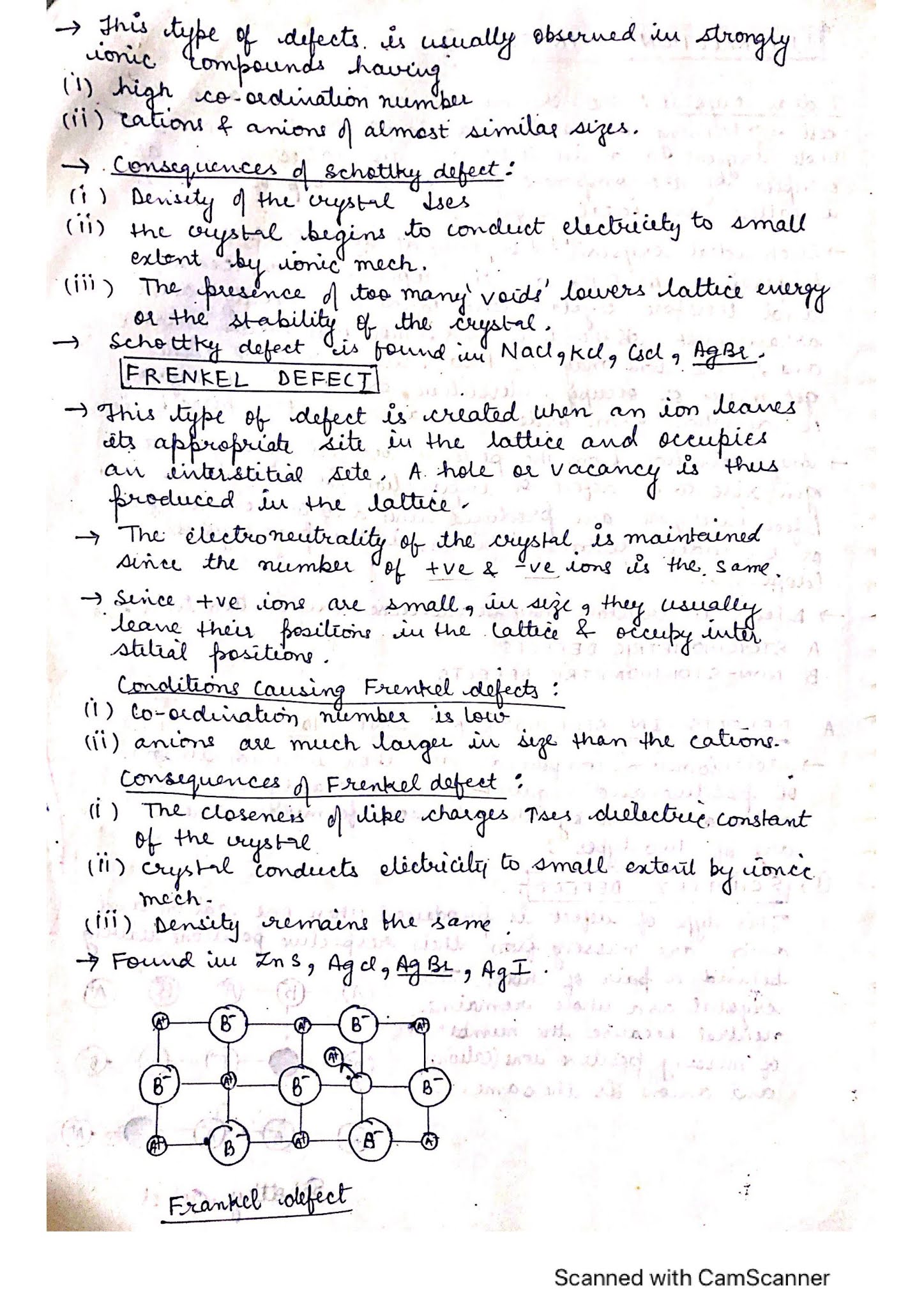 Chapter 1- Solid State Class 12 Handwritten Notes PDF download