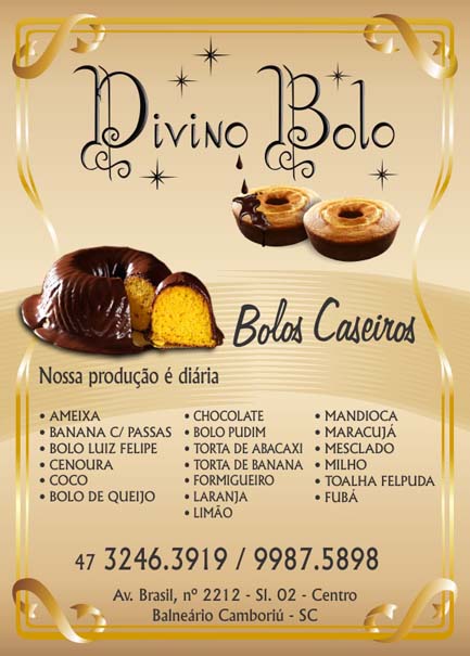 BLOG DO HILTON: DIVINO BOLO - FLYER