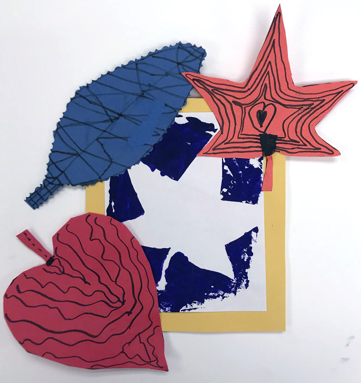 CONTRASTING PRINTMAKING LEAVES