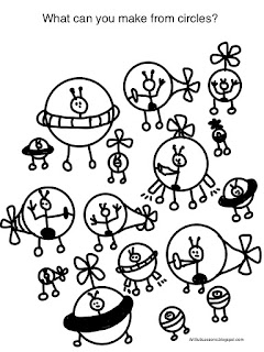 Art Sub Lessons: Circle Drawing Game - Art Worksheets Printables