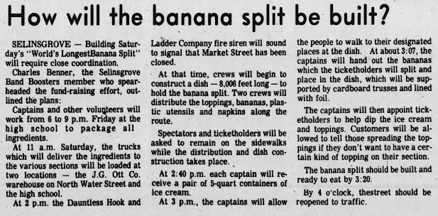 Valley Girl Views: When The World's Largest Banana Split Was Made In ...