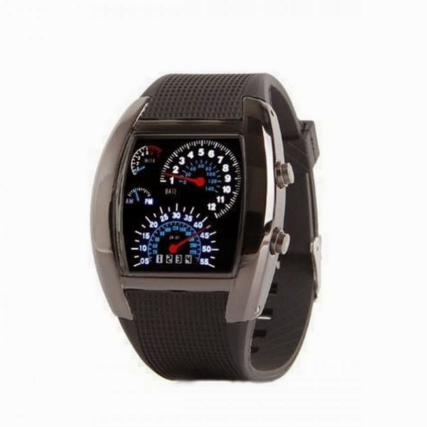 LED Watch Car Racing RPM Speedometer