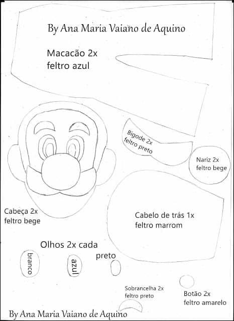 Turma do Vídeo Game Super Mario Bross em Feltro - Moldes e Gráficos ...