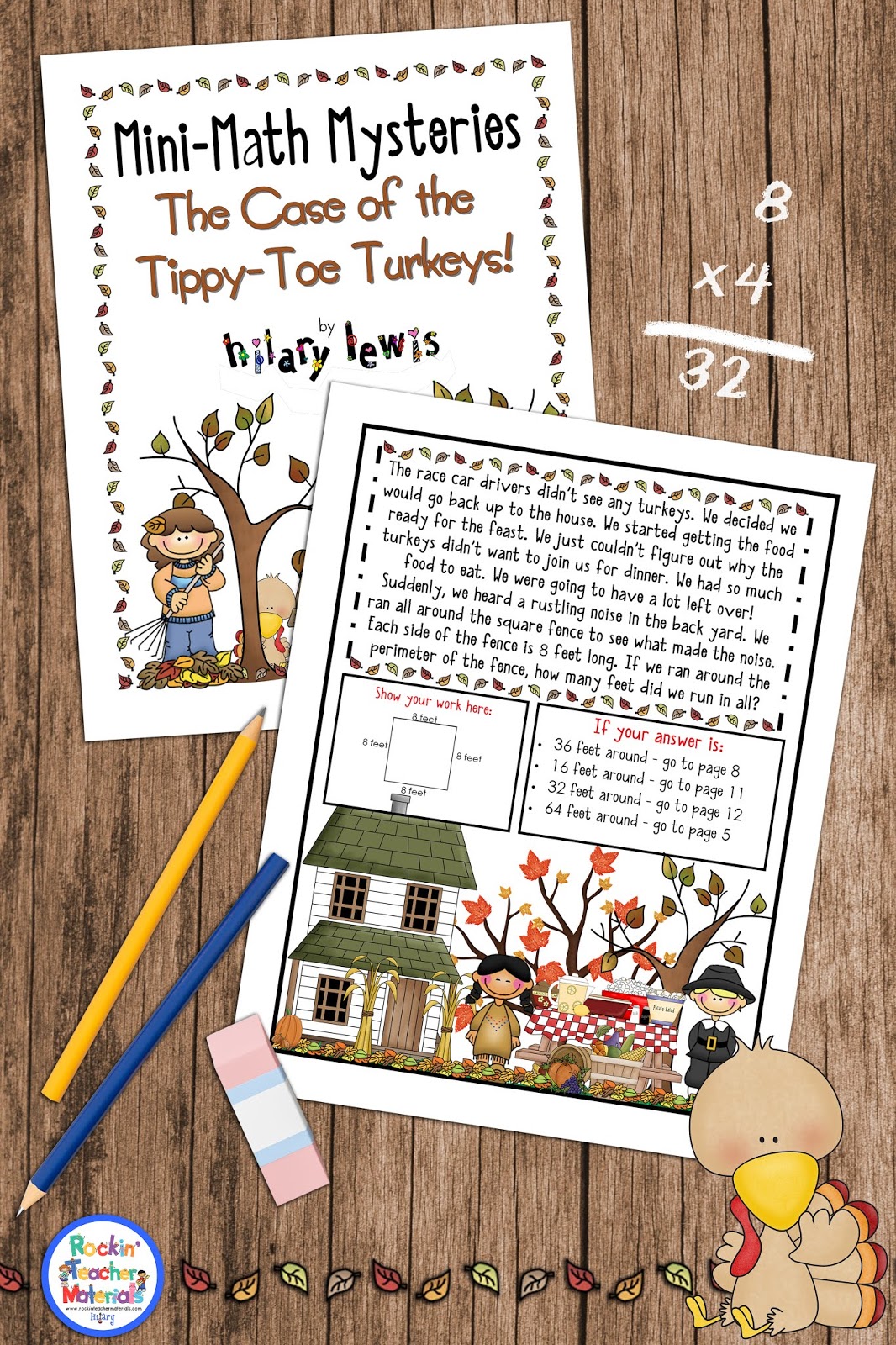 Rockin' Teacher Materials: Thanksgiving Math Mysteries