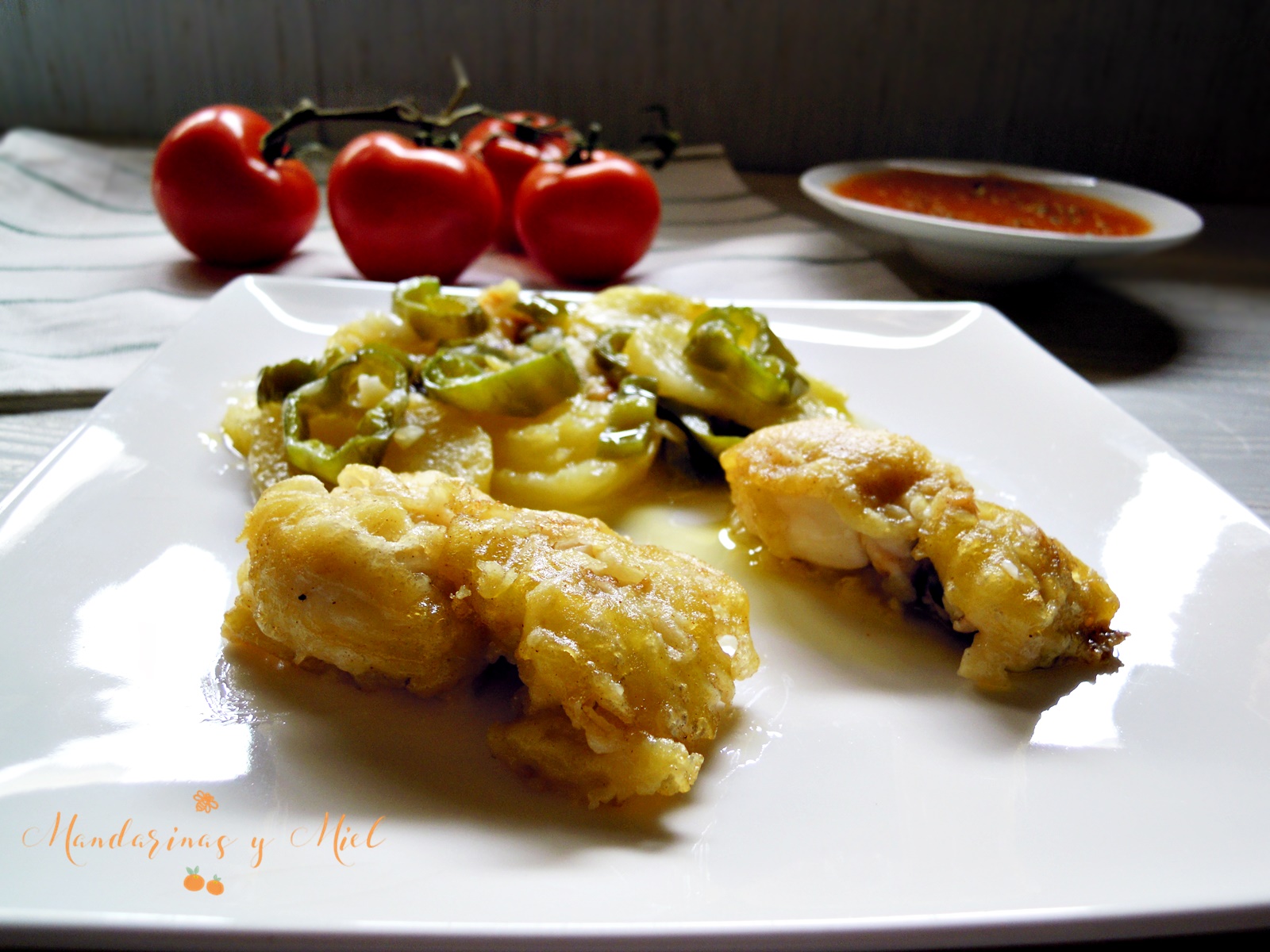 Sepia frita con patatas a lo pobre | Mandarinas y miel