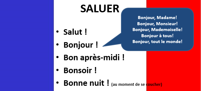 BLEU-BLANC-ROUGE: 7e année - SALUER et PRENDRE CONGÉ; FORMULES DE POLITESSE