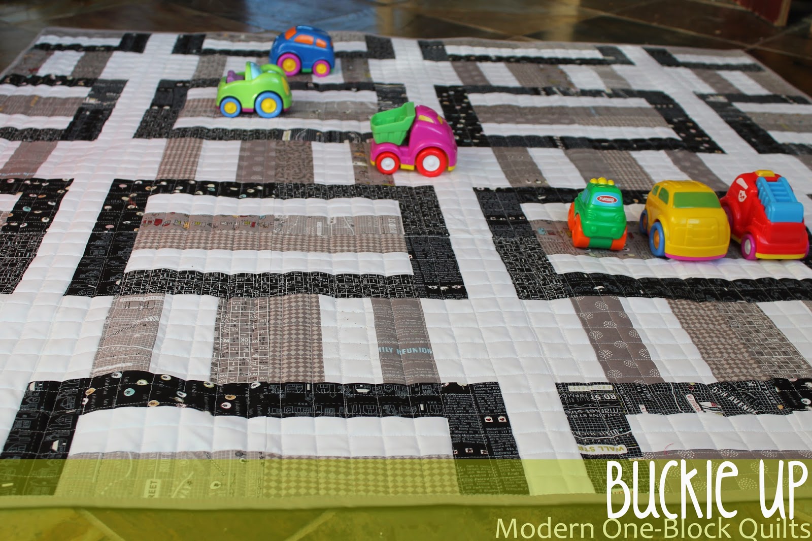 Piece N Quilt: Buckle Up - A Modern One-Block Quilt