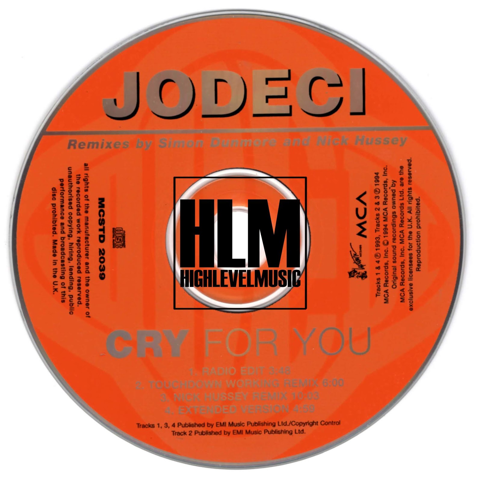 highest level of music: Jodeci - Cry For You-(UK_CDS)-FLAC-1994-hlm