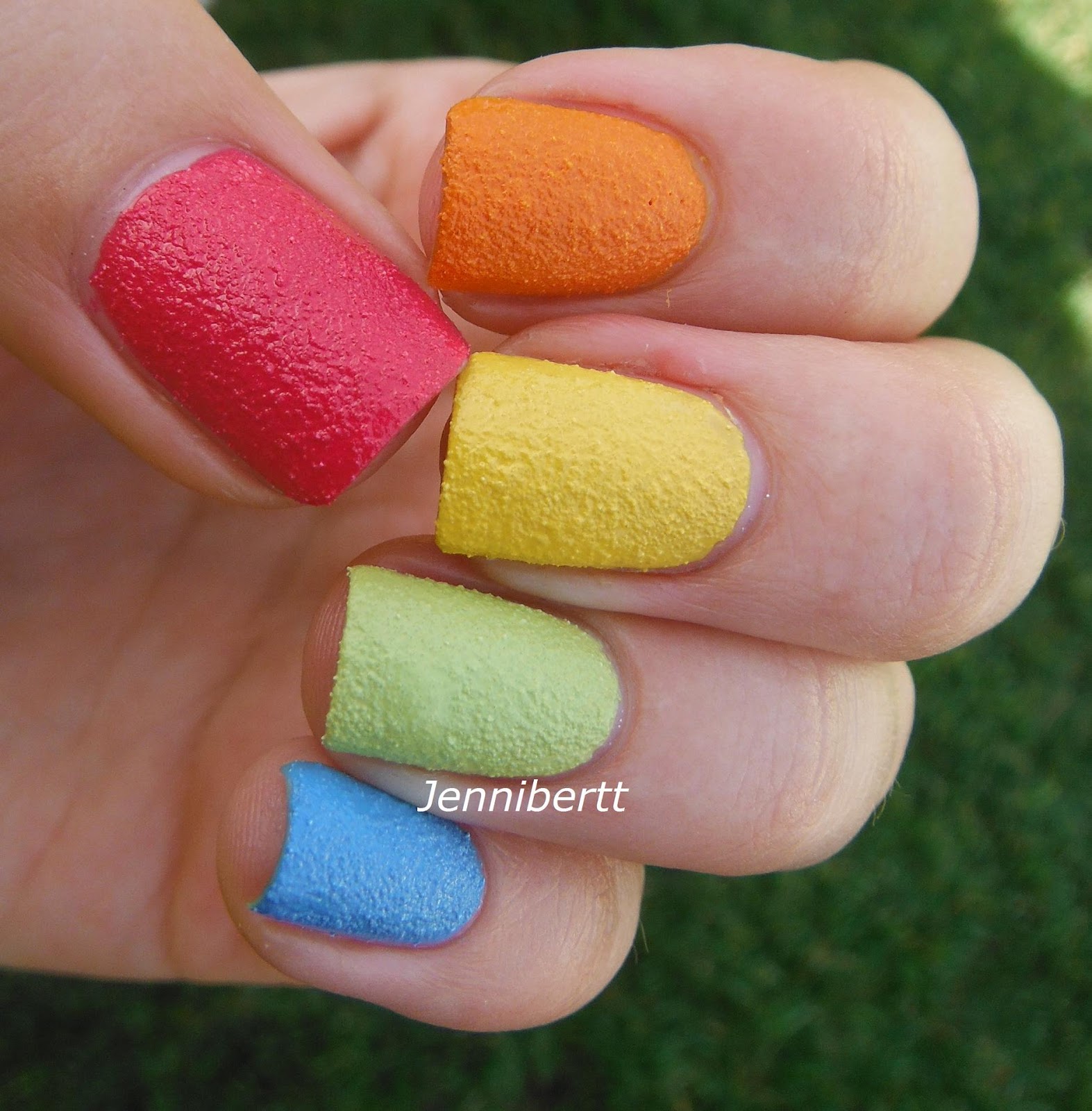 Jennibertt's Nails: Texture Rainbow