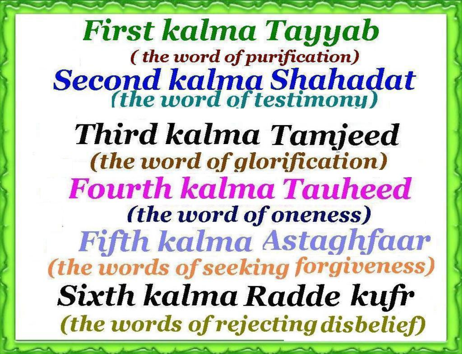 Learn Six Kalimas Of Islam And It s Importance For Kids Quran