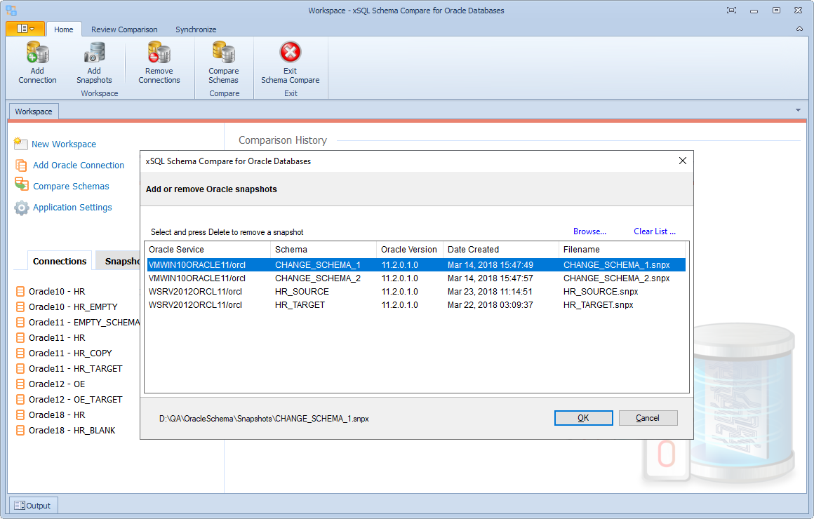 Schema Compare For Oracle A Great Version Control Tool ~ Xsql Software