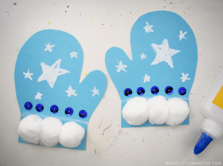 Mitten Template and Easy Mitten Craft Idea - Messy Little Monster