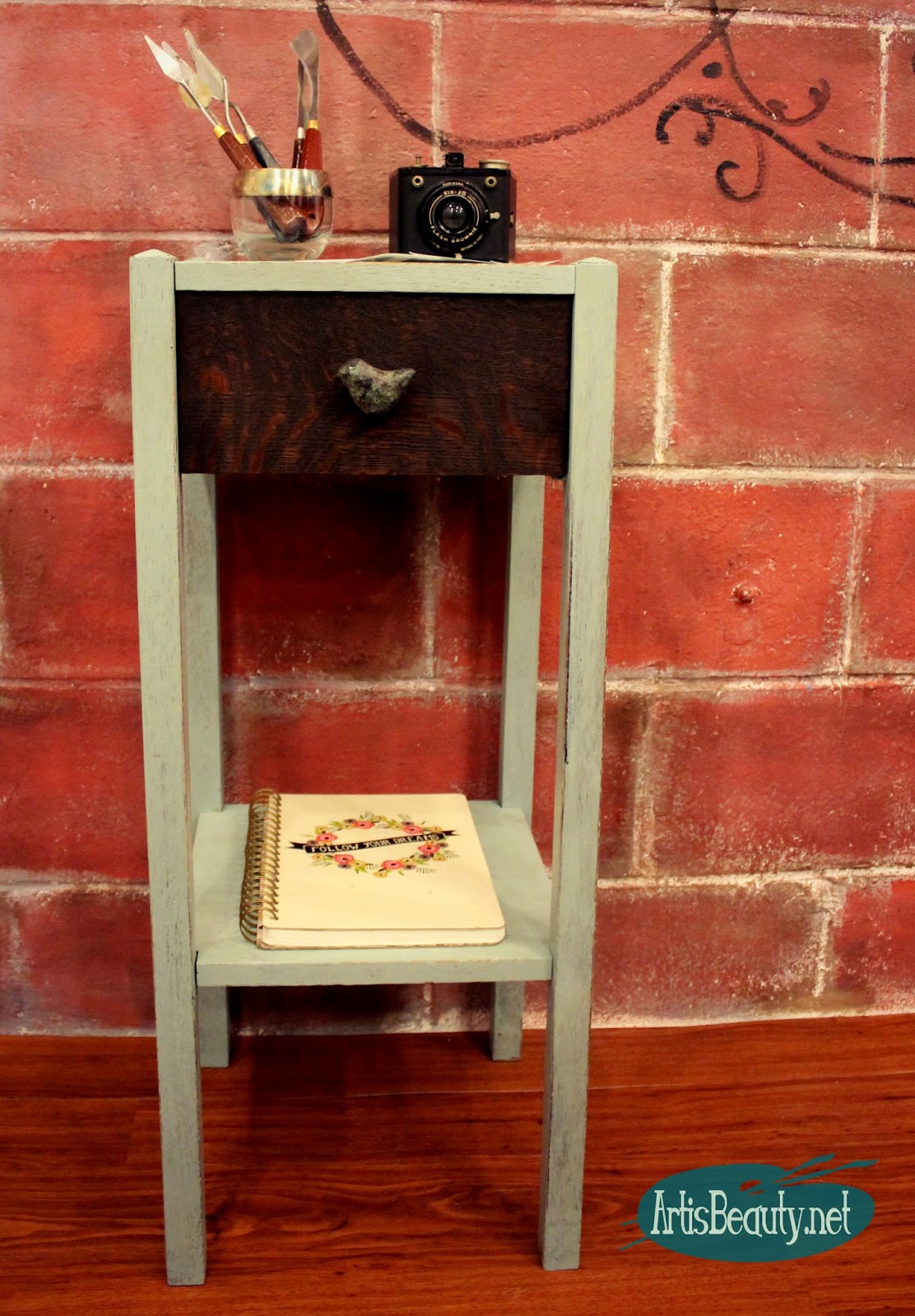 ART IS BEAUTY: Rustic Phone Table Makeover Themed Furniture Makeover