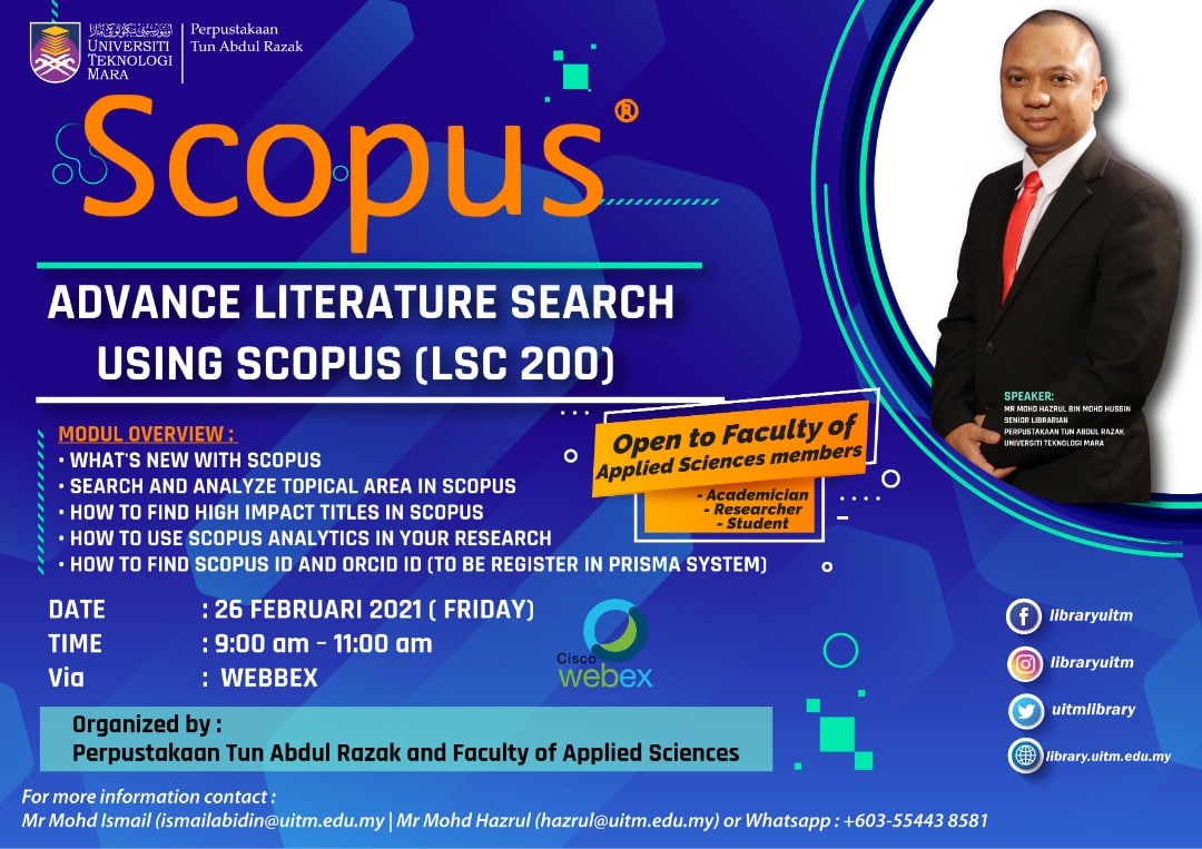 Advanced Literature Search Using SCOPUS (LSC200) - Perpustakaan UiTM