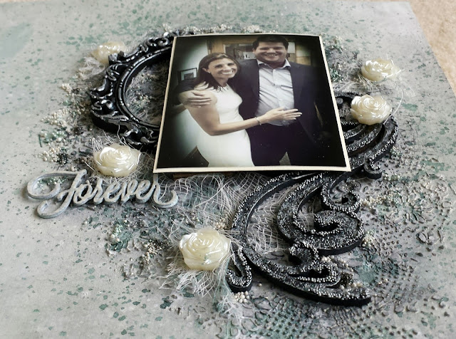 Mixed Media Memories: "Forever" - Monochromatic Mixed Media Layout