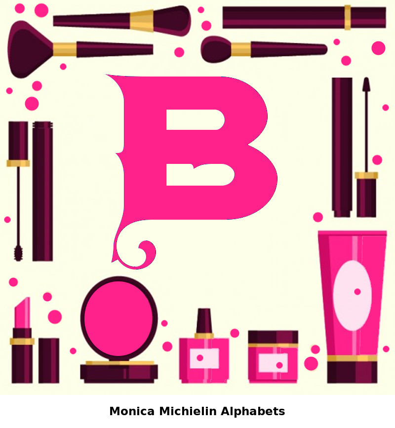 Free Alphabets: PINK MAKE-UP ALPHABET, ALFABETO DE MAQUIAGEM