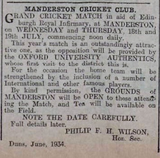 CRICKET FROM THE NORTH: Manderston takes the biscuit